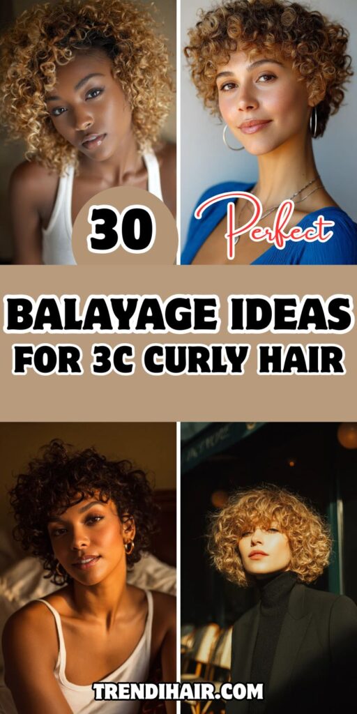 30 Perfect Balayage Ideas for 3C Curly Hair Coil-Friendly Colors