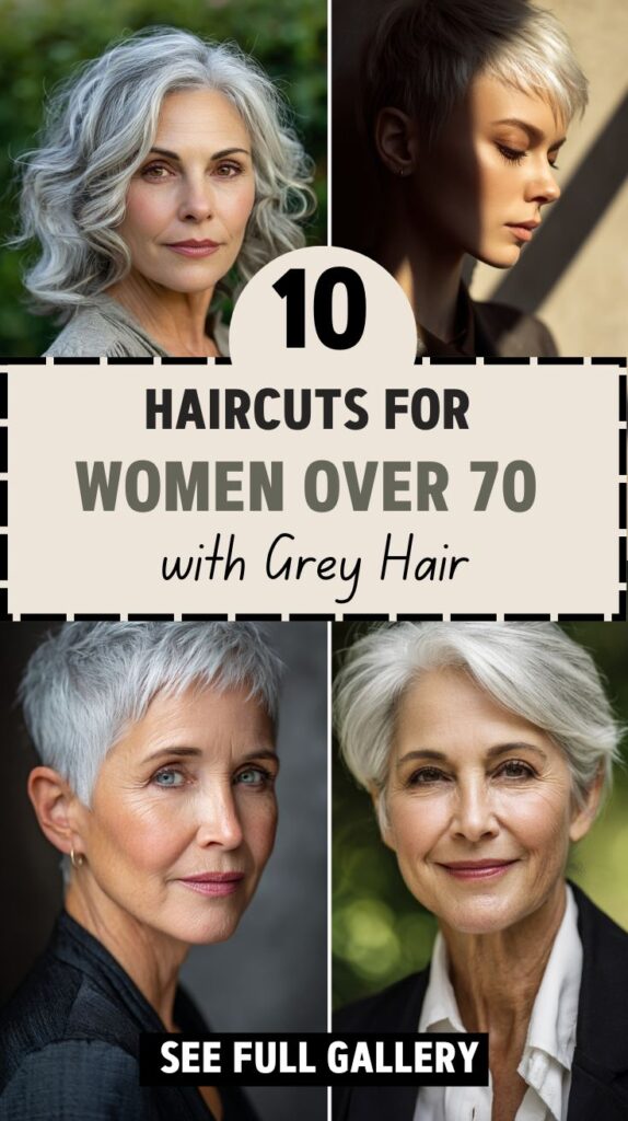 13+ Haircuts for Women Over 70 with Grey Hair