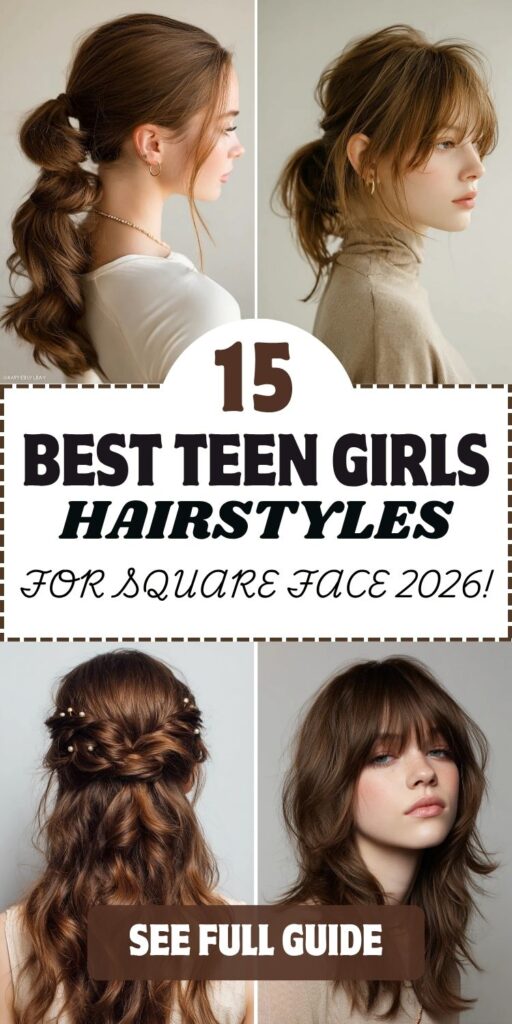 15+ Best Teen Girls Hairstyles for Square Face